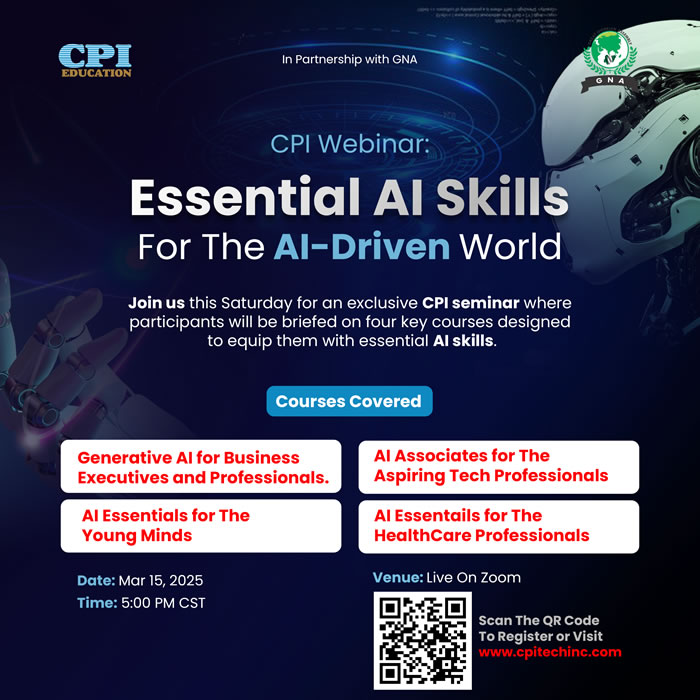 GNA Partners CPI Education for the Essential AI Skills Acquisition Program